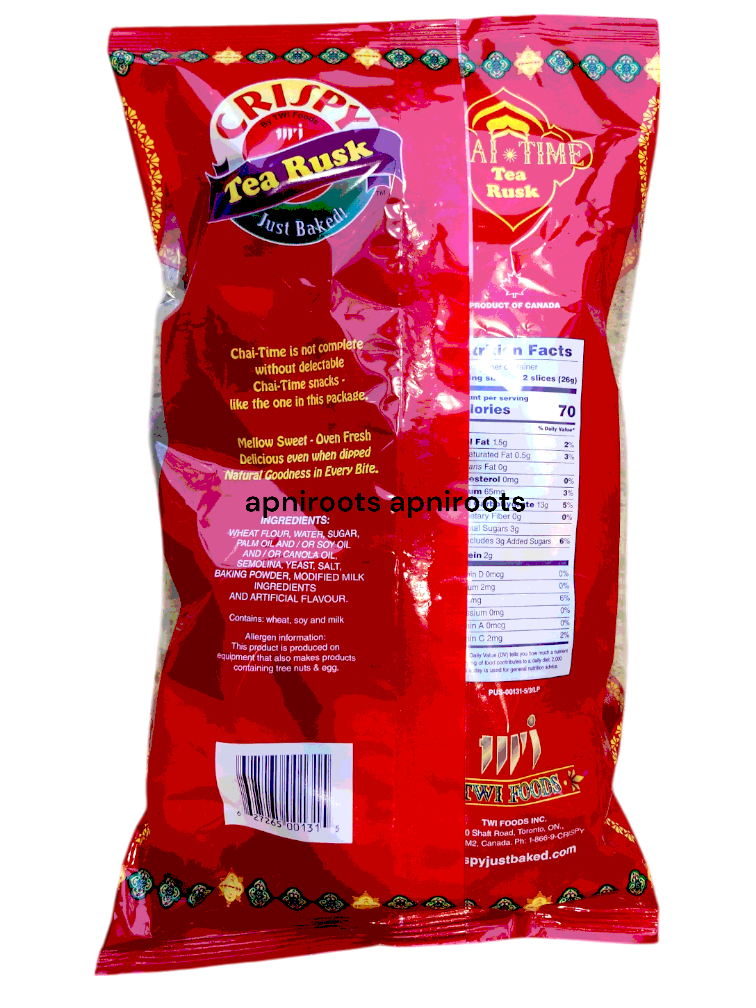 CRISPY - TEA RUSK - 200GM by at apniroots Indian Grocery Store Online ...