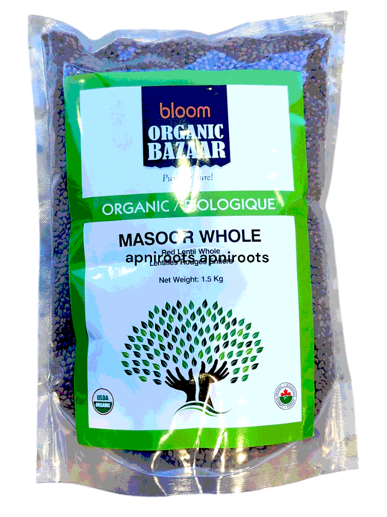 ORGANIC MASOOR WHOLE 1.5KG by at apniroots Indian Grocery Store Online ...