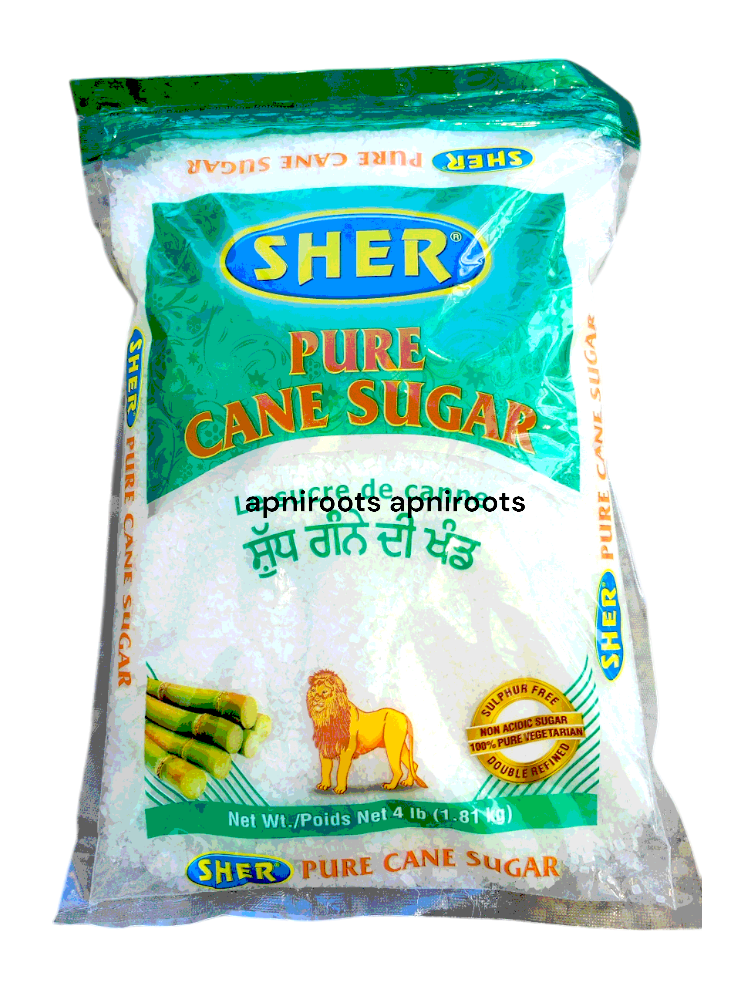 SHER WHITE CANE SUGAR 4LB by at apniroots Indian Grocery Store Online ...