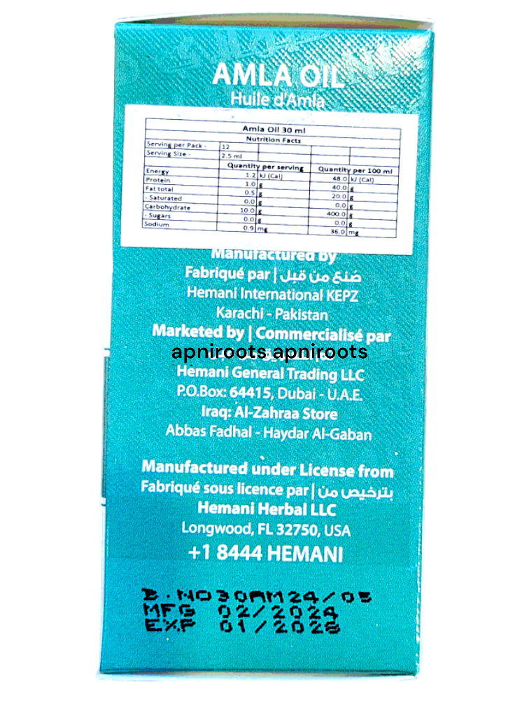 HEMANI - AMLA OIL - 30ML by at apniroots Indian Grocery Store Online ...