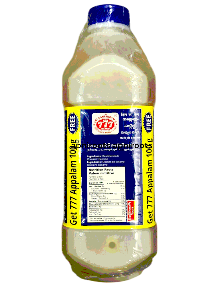 777 GINGELLY SESAME OIL 1LT by at apniroots Indian Grocery Store Online ...
