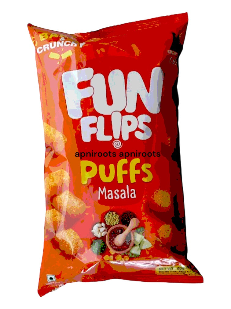 FUN FLIPS - PUFFS MASALA - 60GM by at apniroots Indian Grocery Store ...