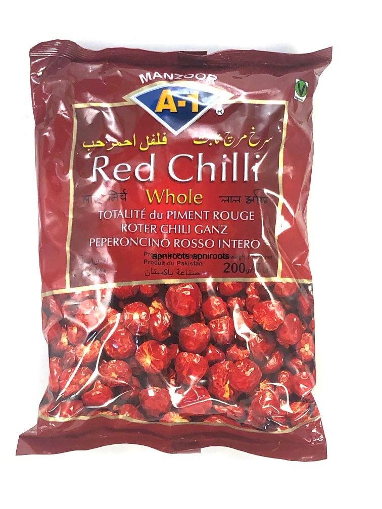 A1 ROUND RED CHILLI WHOLE200G by at apniroots Indian Grocery Store ...