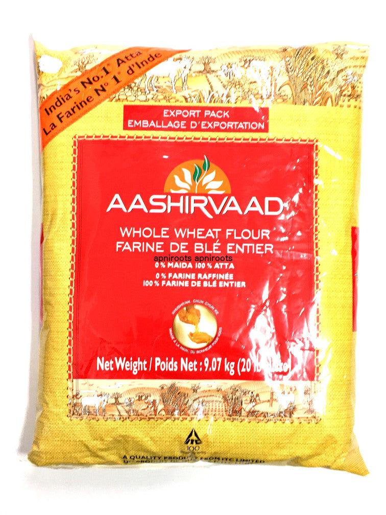 Aashirvaad - Whole Wheat Flour - 20-22lb atta by at apniroots Indian ...