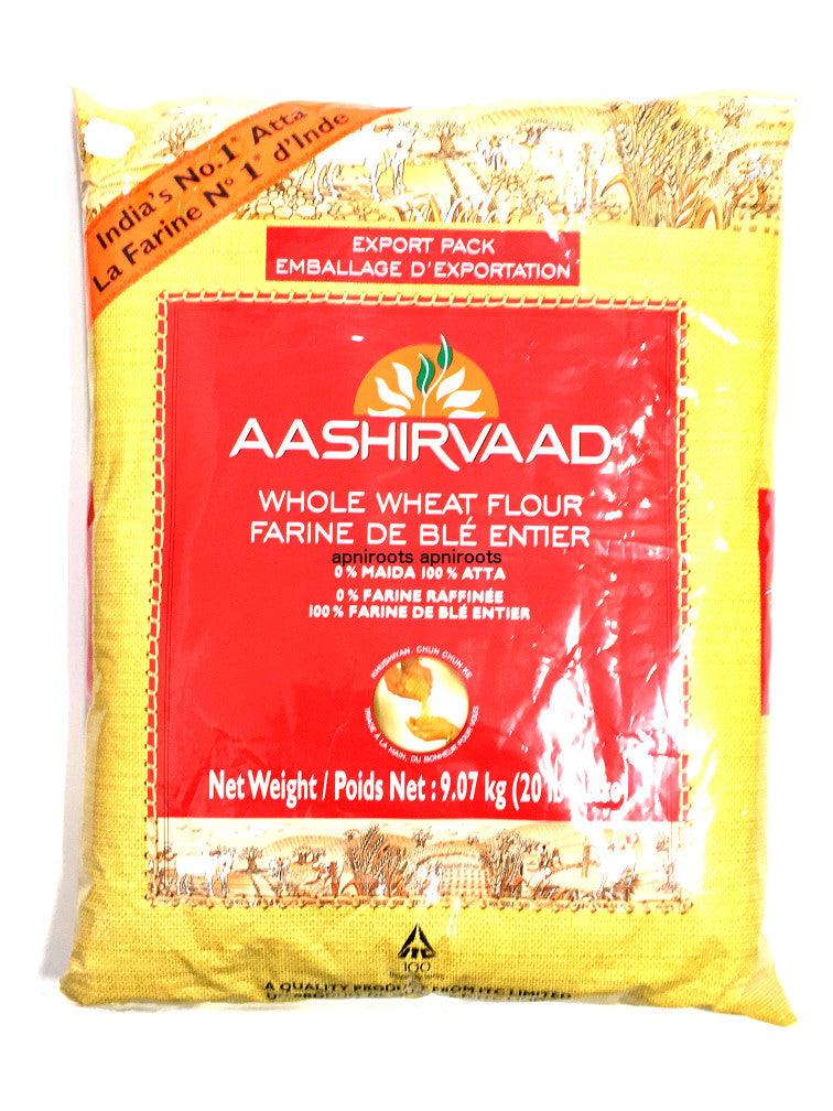 Aashirvaad - Whole Wheat Flour - 20-22lb atta by at apniroots Indian ...