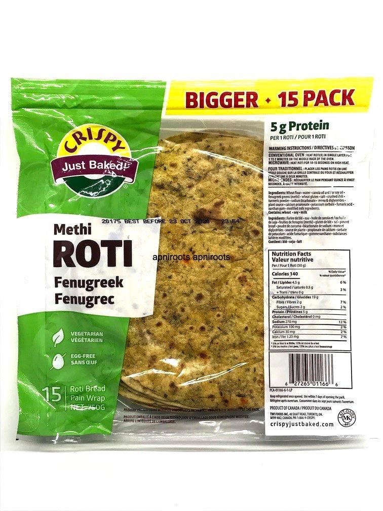 CRISPY METHI ROTI-15PK by at apniroots Indian Grocery Store Online ...
