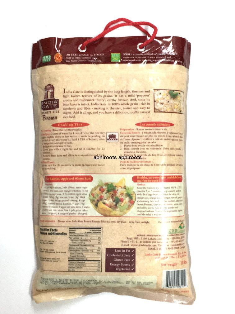 India Gate - Brown Basmati Rice - 10lb by at apniroots Indian Grocery ...
