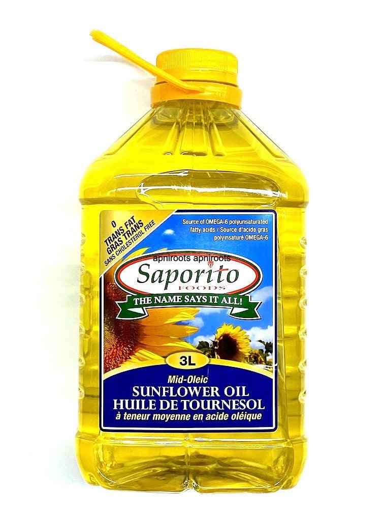 SAPORITO SUNFLOWER OIL 3L by at apniroots Indian Grocery Store Online ...