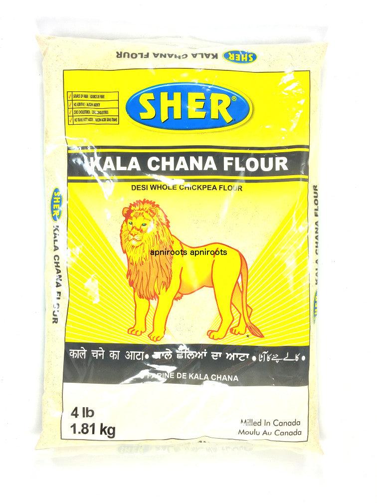 Sher - Kala Chana Flour Desi Whole Chicpea Flour - 4lb by at apniroots ...