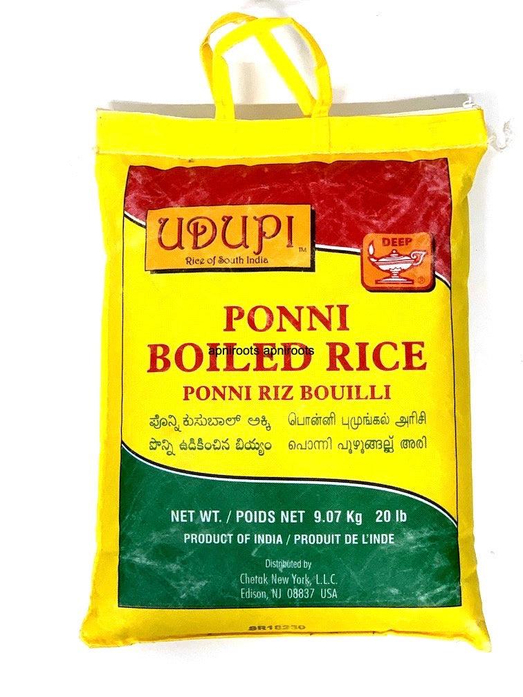 UDUPI PONNI BOILED RICE 20LB (you will receive Deep brand as Udupi is ...