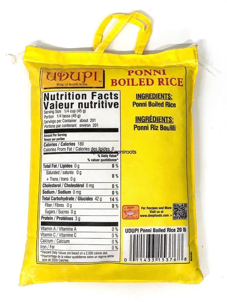 UDUPI PONNI BOILED RICE 20LB (you will receive Deep brand as Udupi is ...